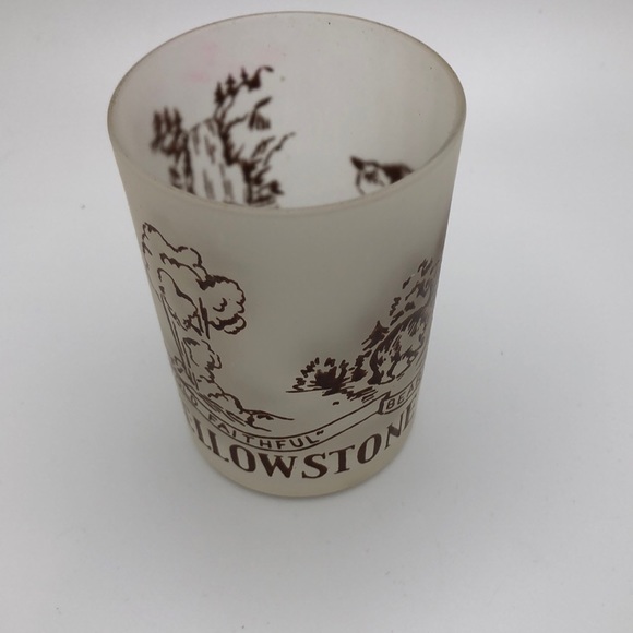 Vintage | Dining | Vintage Souvenir Frosted Shot Glass Yellowstone ...